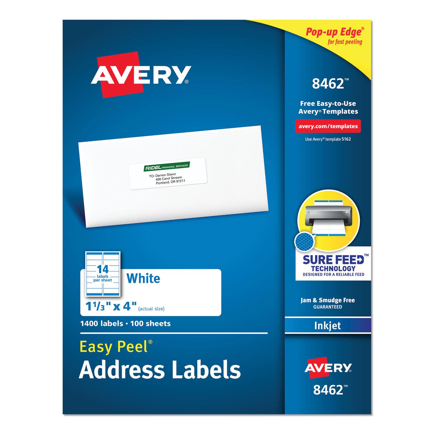 Easy Peel White Address Labels w/ Sure Feed Technology, Inkjet Printers ...