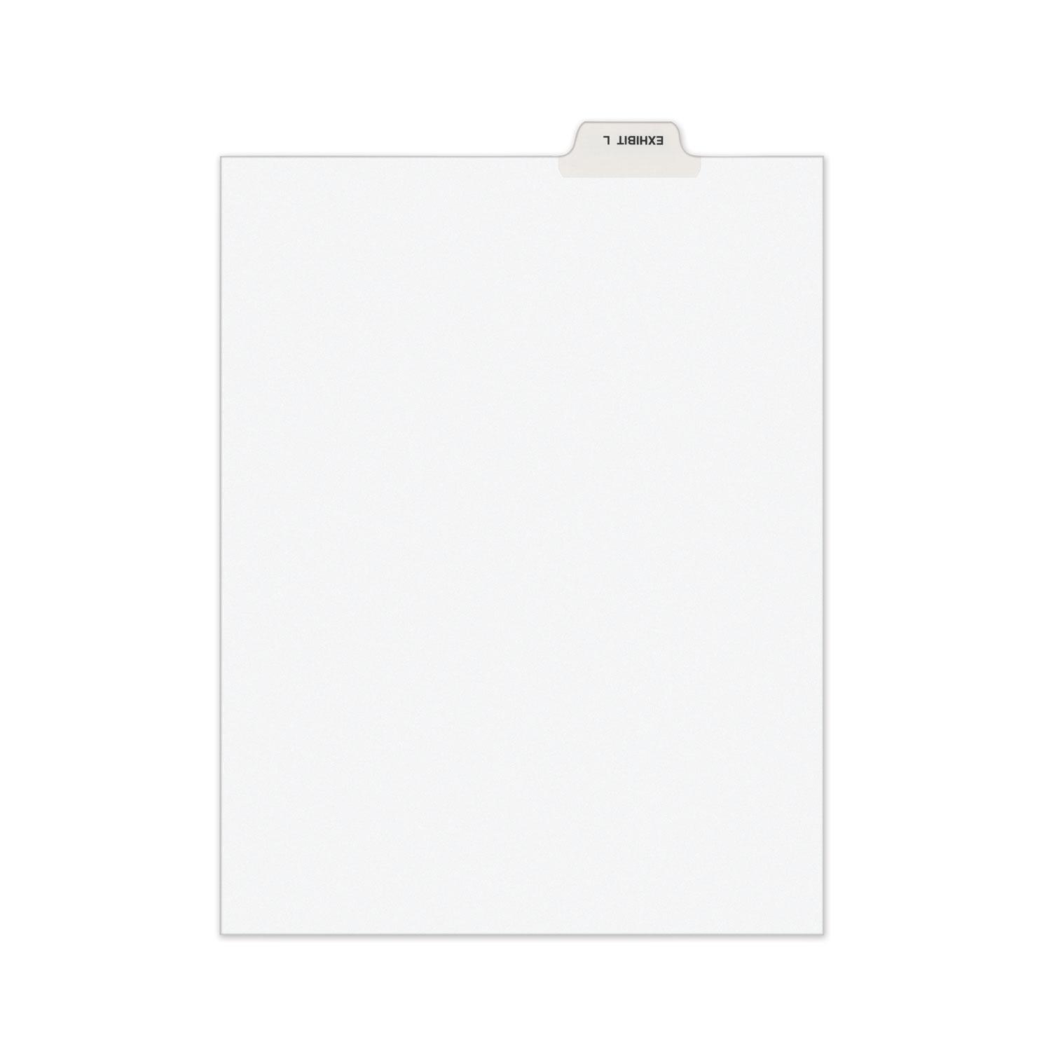 Avery-Style Preprinted Legal Bottom Tab Dividers, Exhibit L, Letter, 25 ...