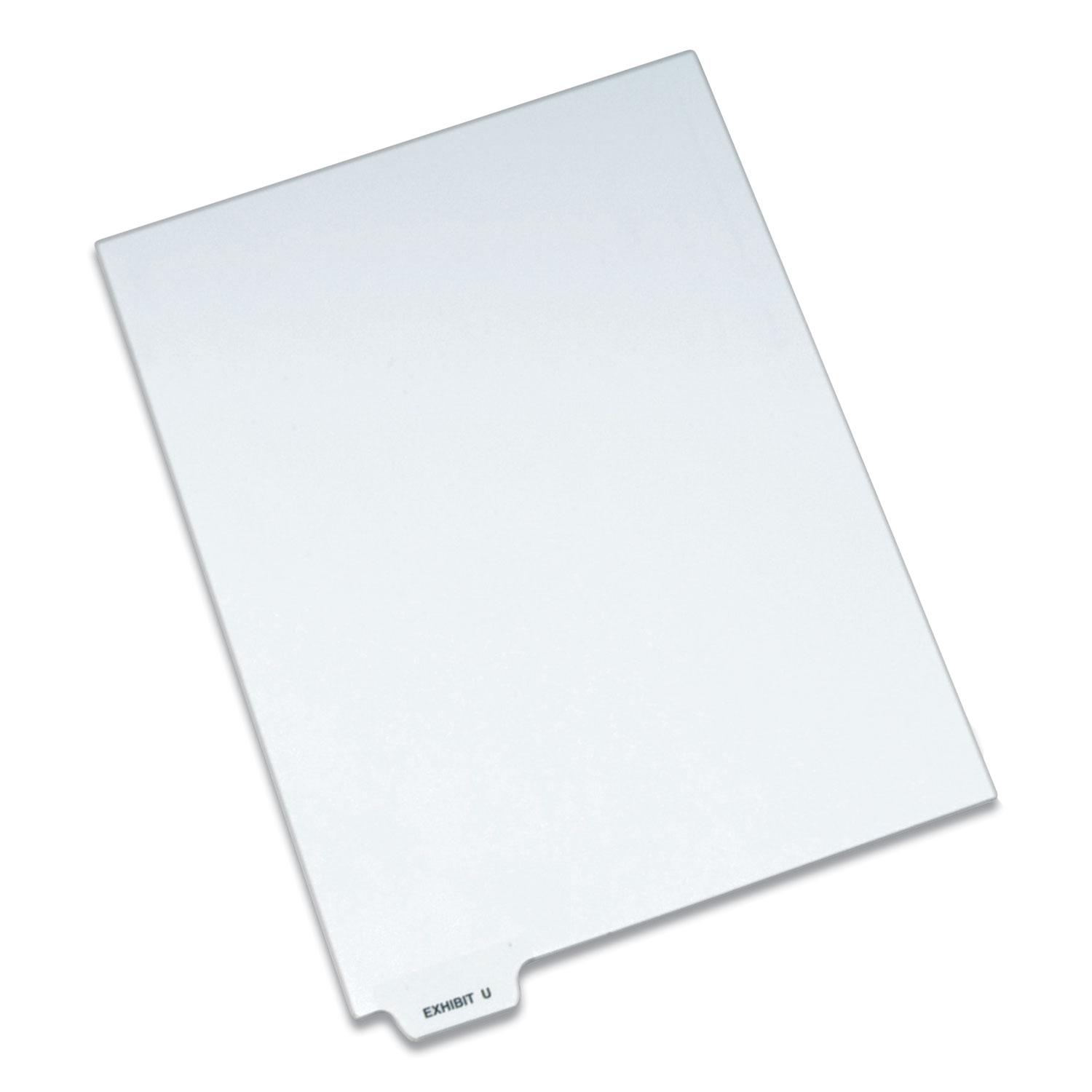 Avery-Style Preprinted Legal Bottom Tab Dividers, Exhibit U, Letter, 25 ...