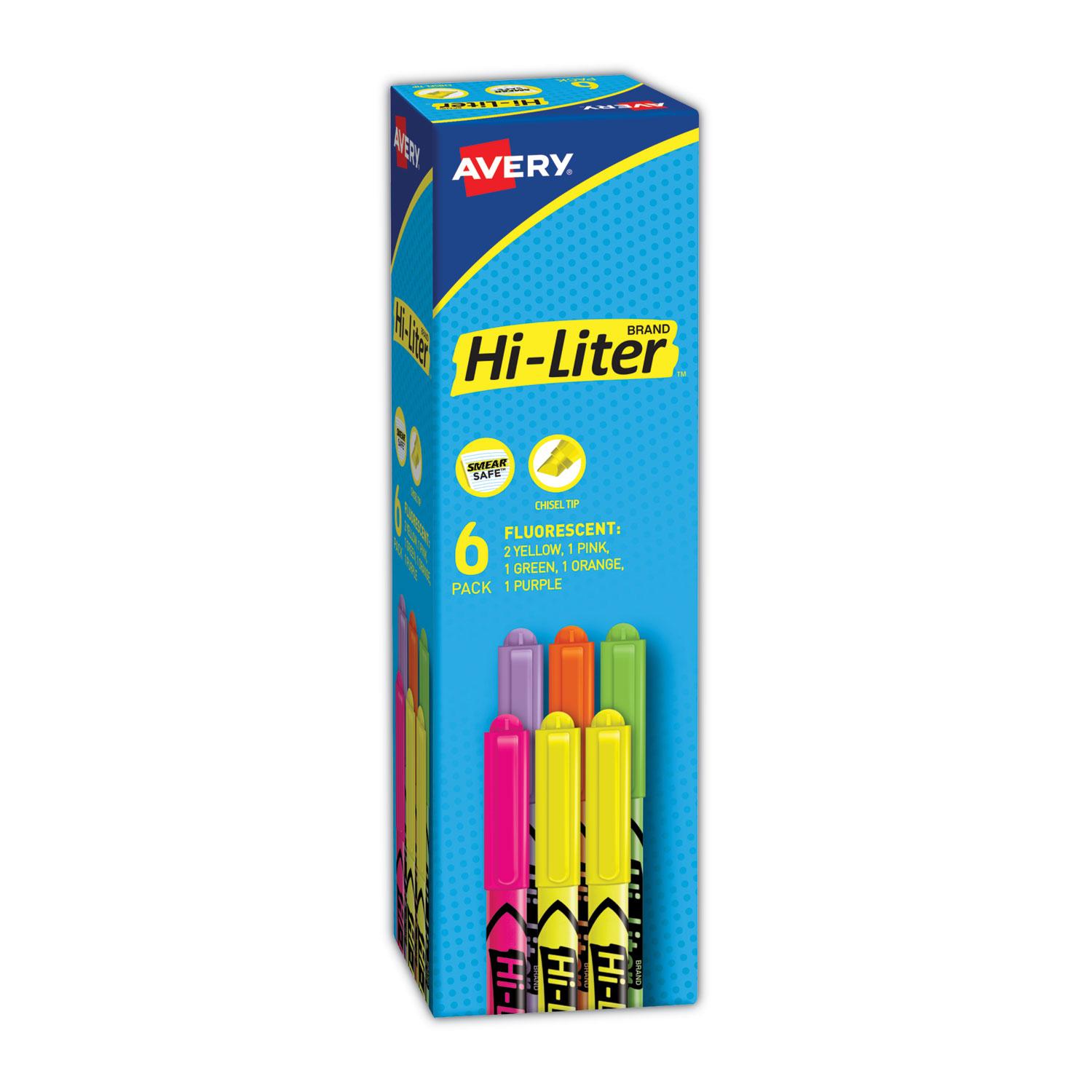 HI-LITER Pen-Style Highlighters, Assorted Ink Colors, Chisel Tip ...