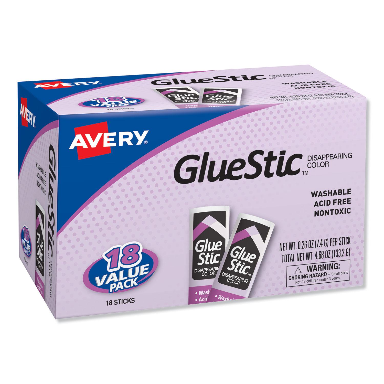 Permanent Glue Stic Value Pack, 0.26 oz, Applies Purple, Dries Clear ...
