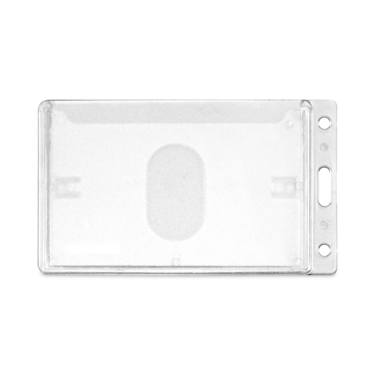 Frosted Rigid Badge Holder, 2.5 x 4.13, Clear, Vertical, 25/Box ...
