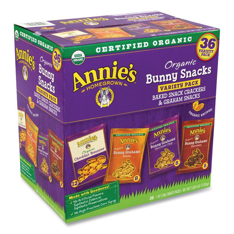 Organic Bunny Snacks Variety Pack, Assorted Flavors, 38 - 1 oz Packs ...