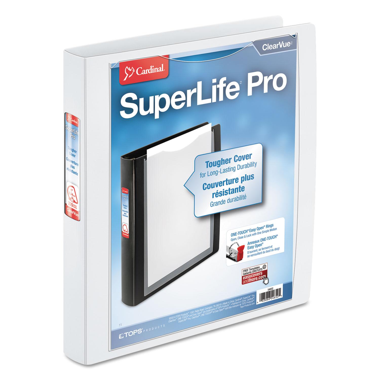 SuperLife Pro Easy Open ClearVue Locking Slant-D Ring Binder, 3 Rings ...