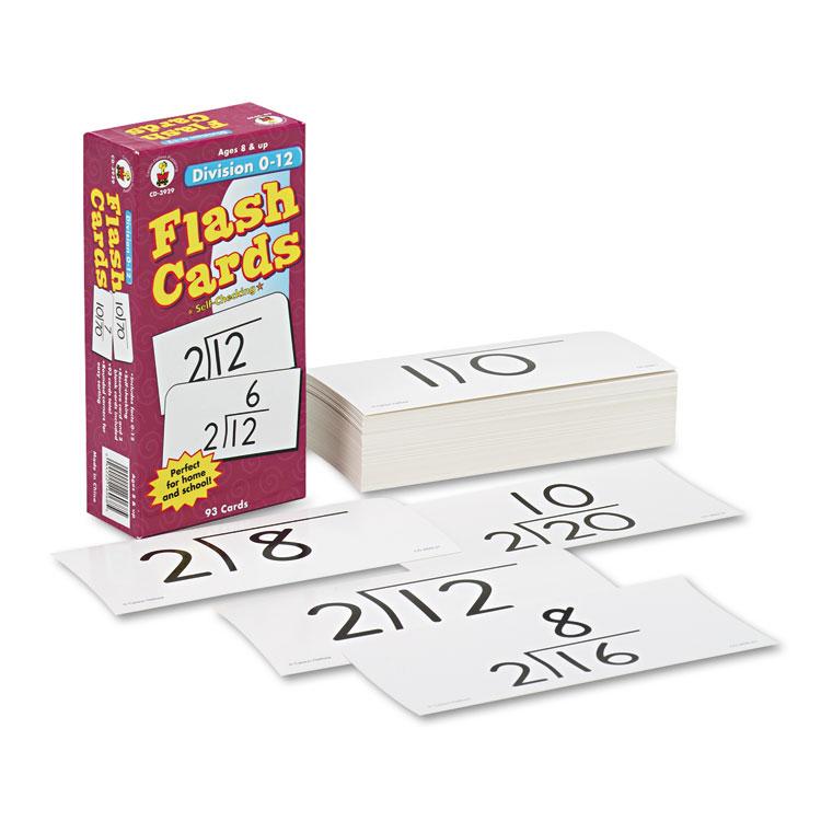 Flash Cards, Division Facts 0-12, 3 x 5.88, 93/Pack | Plastic Express Inc.