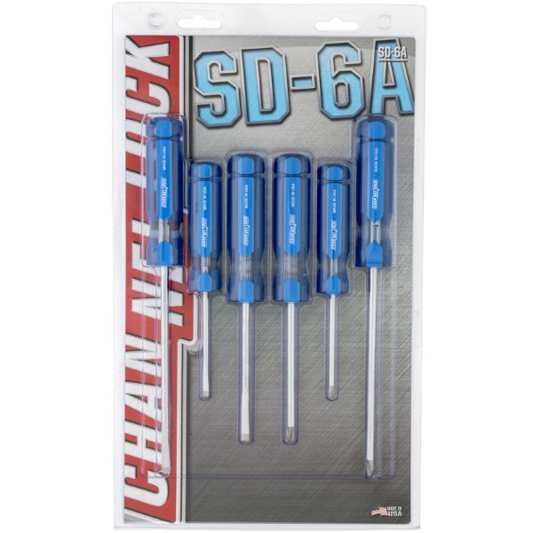 SD6A 6pc Screwdriver Set, Acetate Handle, Chrome Shaft | Plastic ...