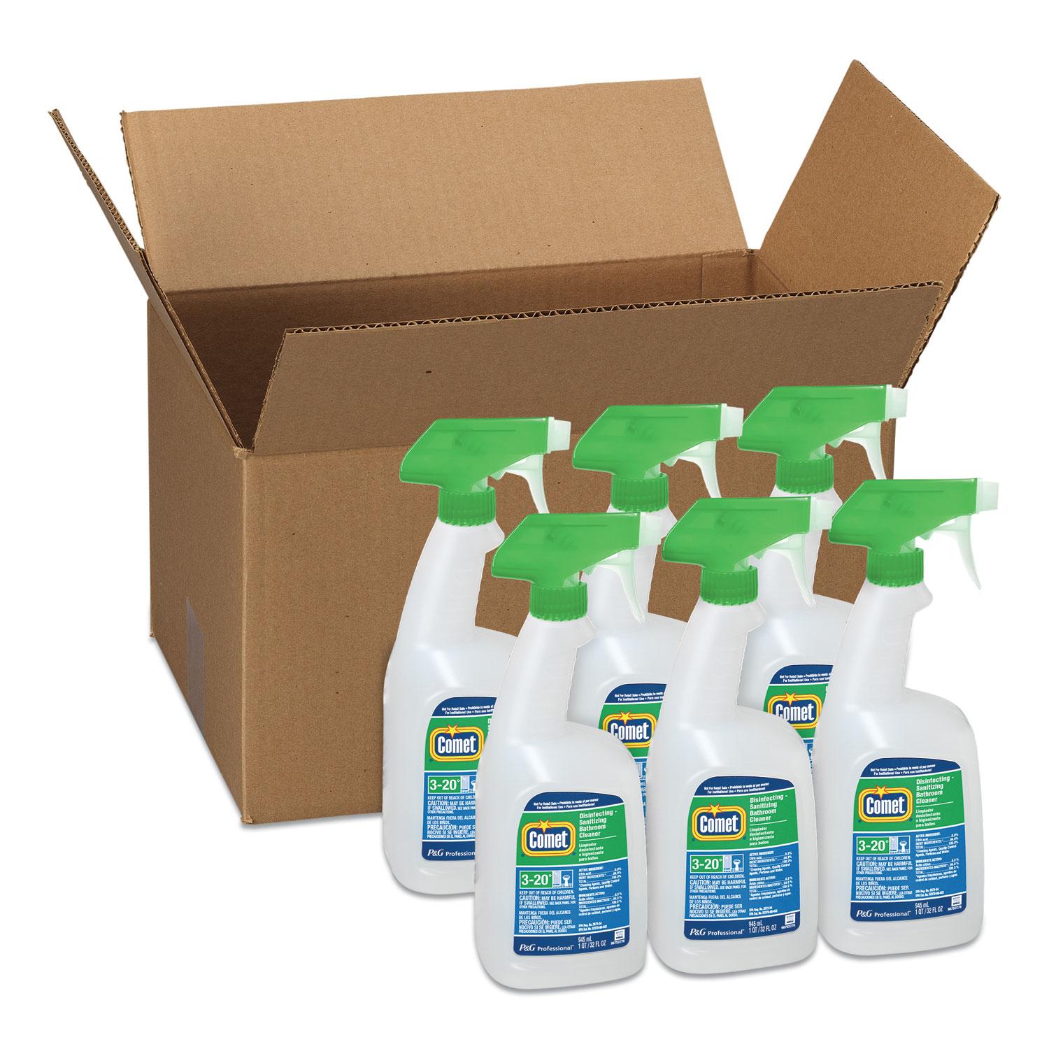 Disinfecting-Sanitizing Bathroom Cleaner, 32 oz Trigger Bottle, 6/Carton | Plastic Express Inc.