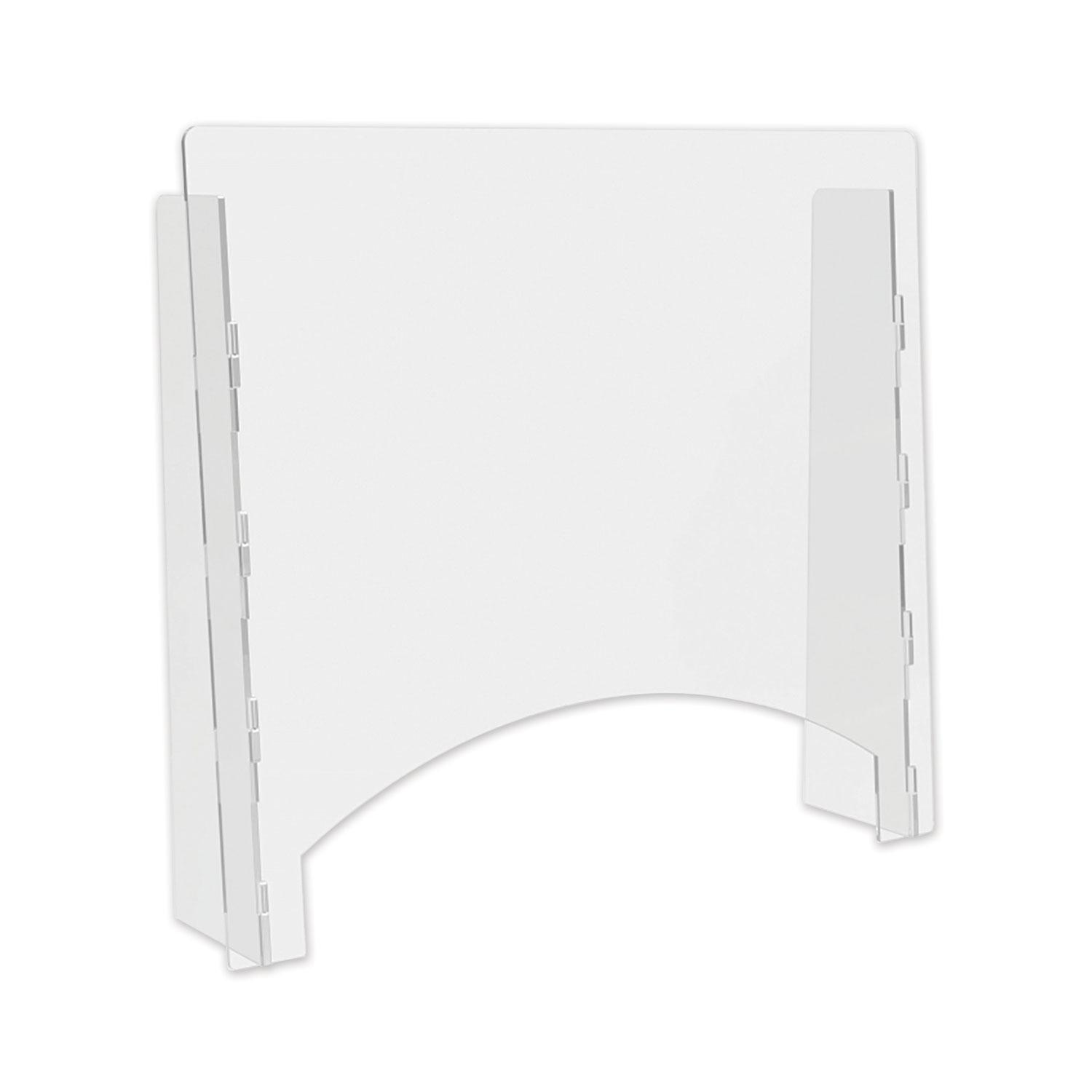 Counter Top Barrier with Pass Thru, 27" x 6" x 23.75", Polycarbonate ...