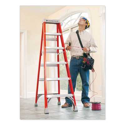 FIBERGLASS HEAVY DUTY STEP LADDER, 45` WORKING HEIGHT, 300 LBS CAPACITY ...