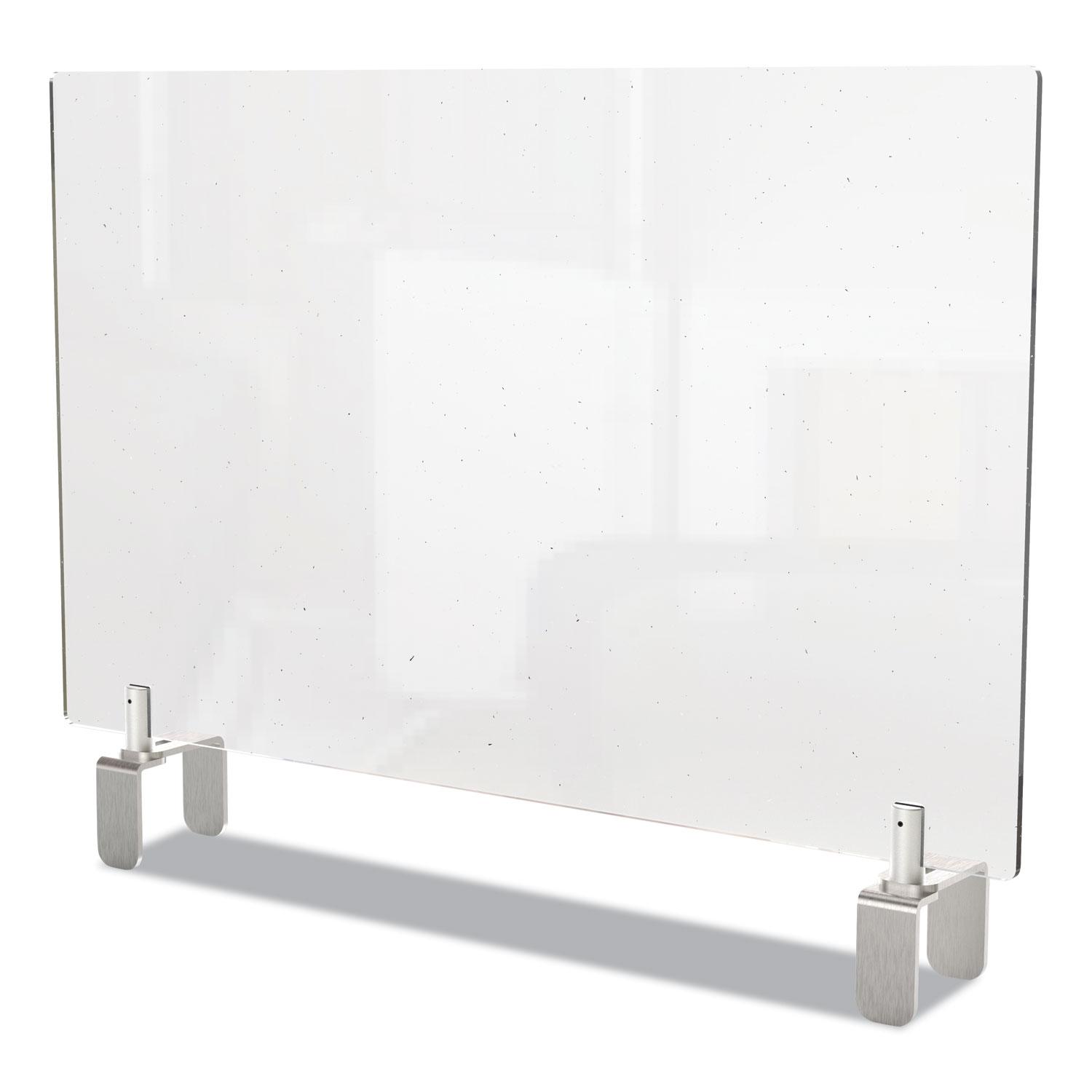 Clear Partition Extender with Attached Clamp, 42 x 3.88 x 30 ...