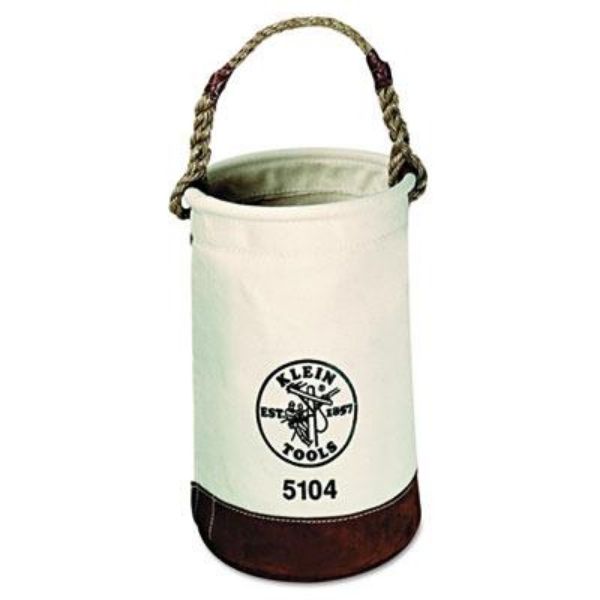 510 Canvas Bucket with Leather Bottom, 12-Inch | Plastic Express Inc.