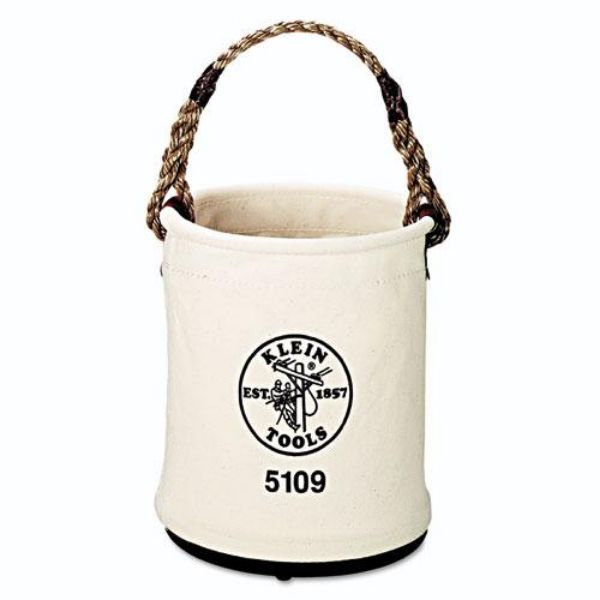 510 Canvas Bucket, Wide-Opening, Straight-Wall, Molded Bottom, 12-Inch ...