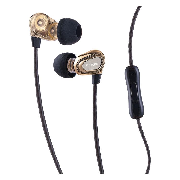 Dual Driver Earbuds with MIC, Gold | Plastic Express Inc.