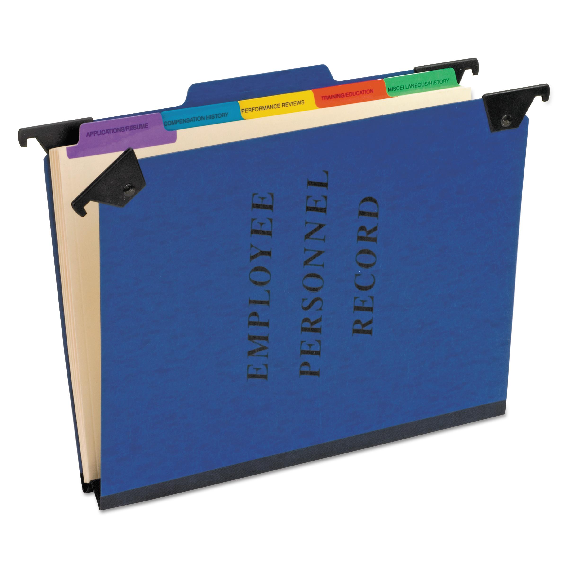 Hanging Style Personnel Folders, 1/3-Cut Tabs, Center Position, Letter ...