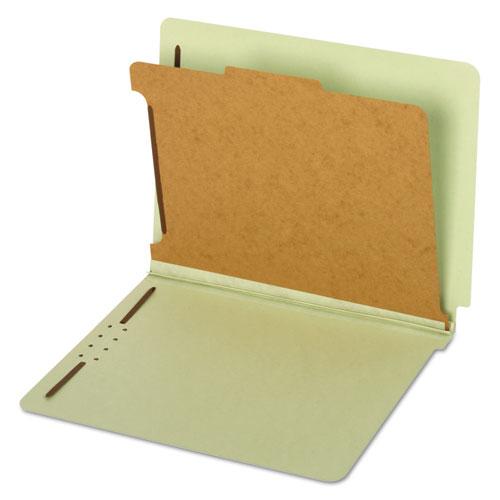 End Tab Classification Folders, 1 Divider, Letter Size, Pale Green, 10 ...