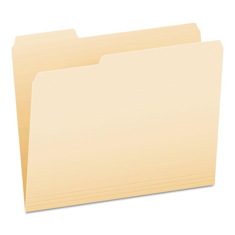 CutLess/WaterShed File Folders, 1/3-Cut Tabs, Letter Size, Manila, 100 ...