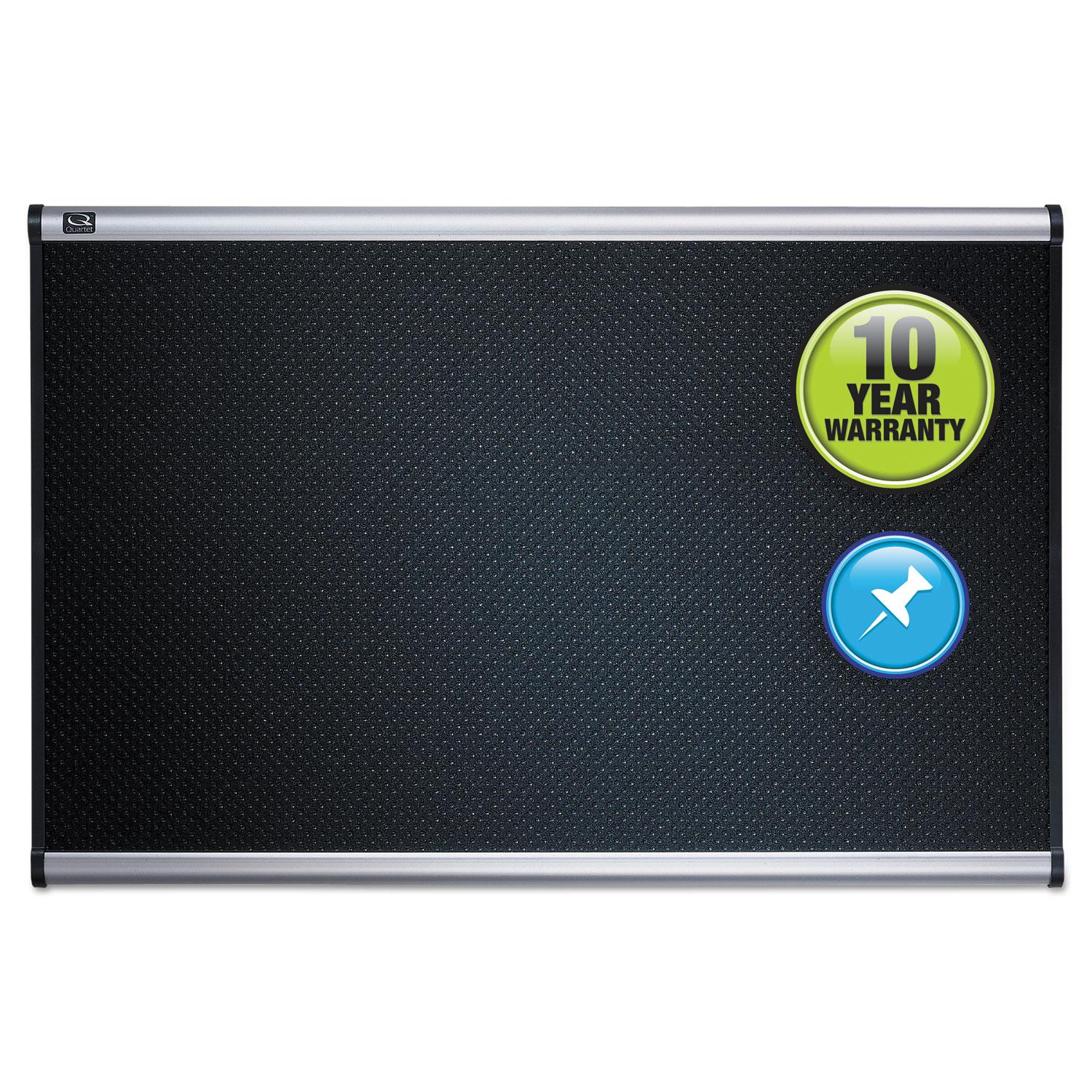 Prestige Embossed Foam Bulletin Board, 36 x 24, Black, Aluminum Frame ...