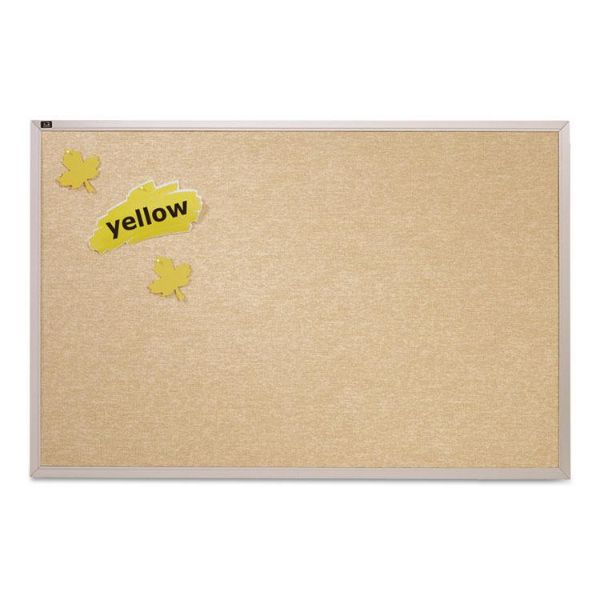 Vinyl Tack Bulletin Board, 72 x 48, White Surface, Silver Aluminum ...