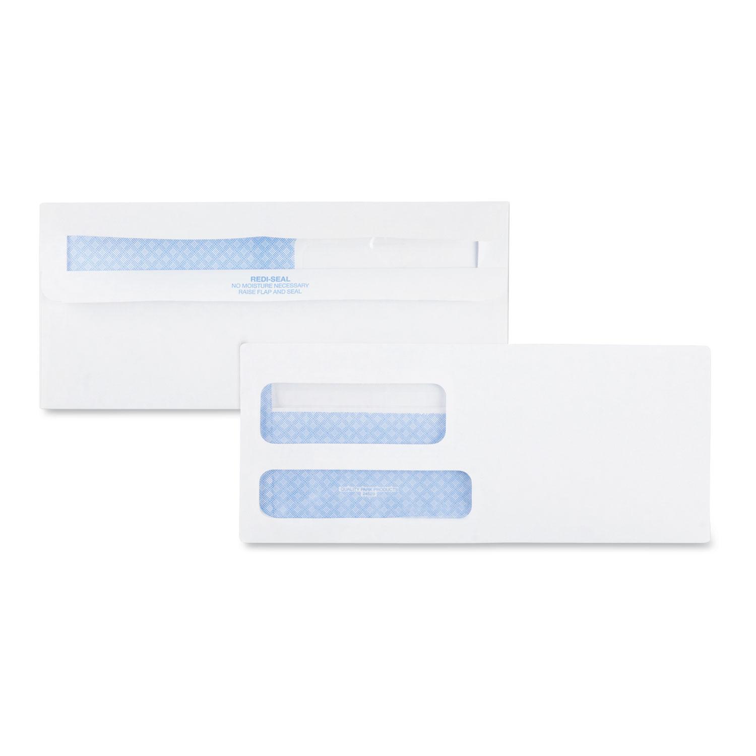Double Window Redi-Seal Security-Tinted Envelope, #9, Commercial Flap ...