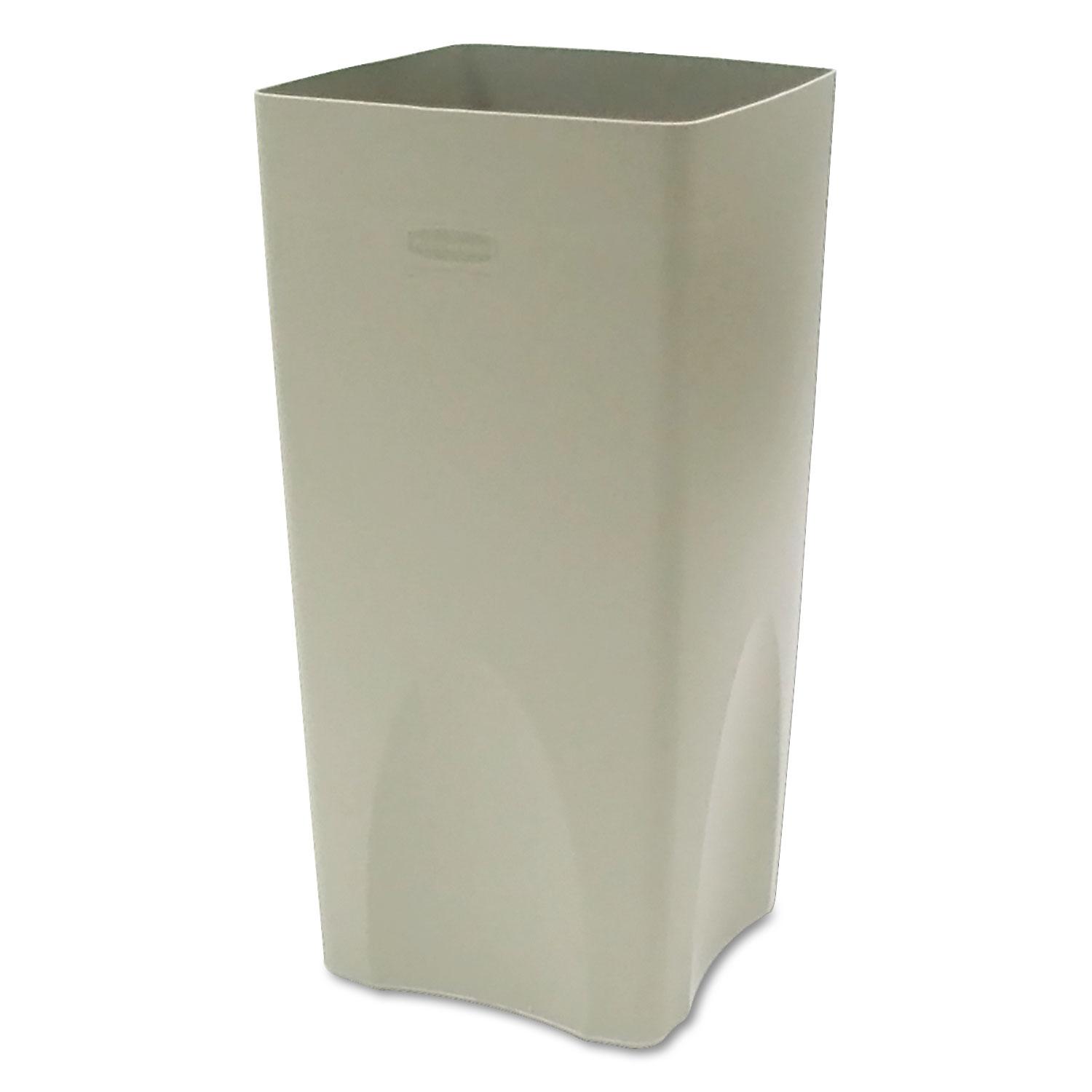 Plaza Waste Container Rigid Liner, Square, Plastic, 19 gal, Beige ...