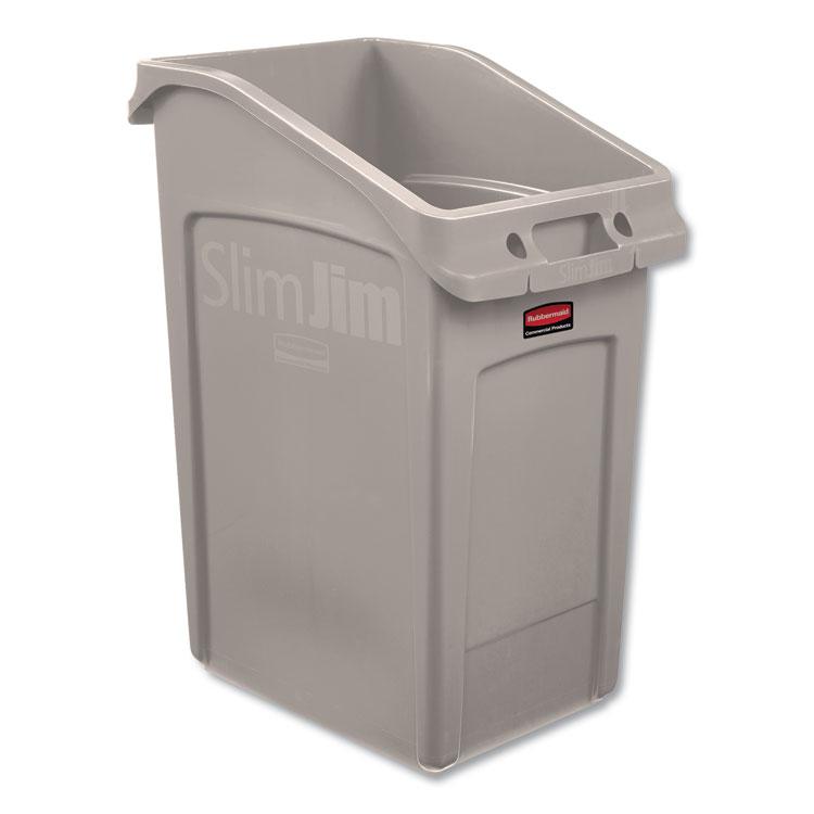 Slim Jim Under-Counter Container, 23 gal, Polyethylene, Beige | Plastic ...