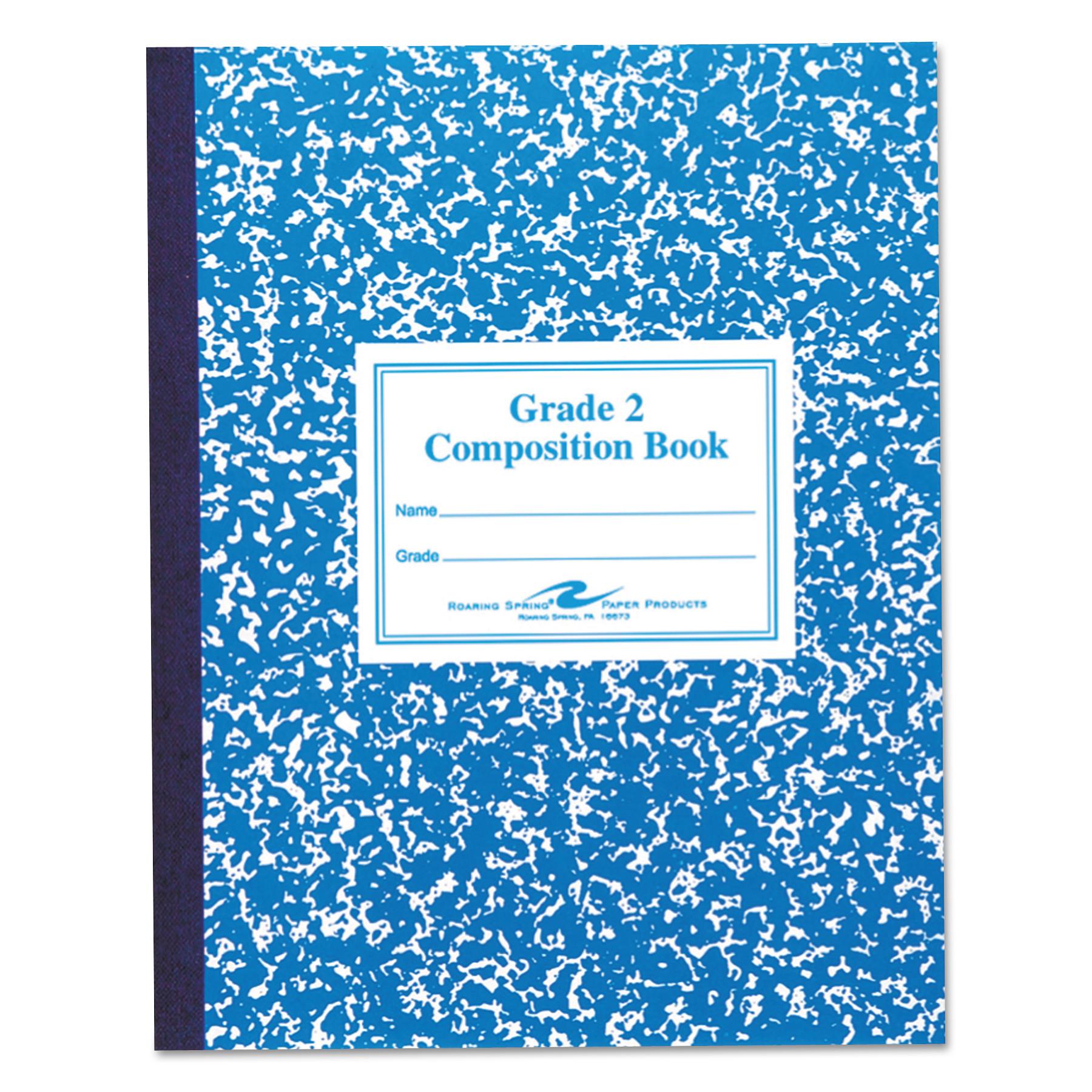 Grade School Ruled Composition Book, Manuscript Format, Blue Cover, 9. ...