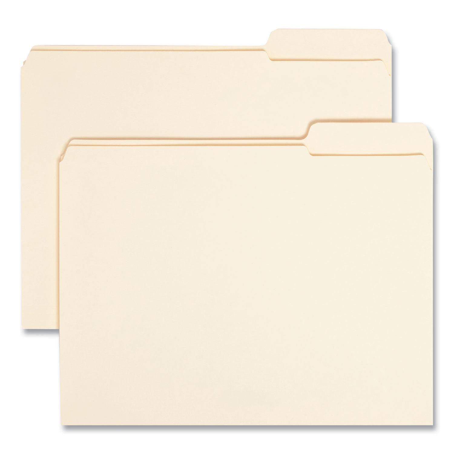 Reinforced Tab Manila File Folders, 1/3-Cut Tabs, Right Position ...
