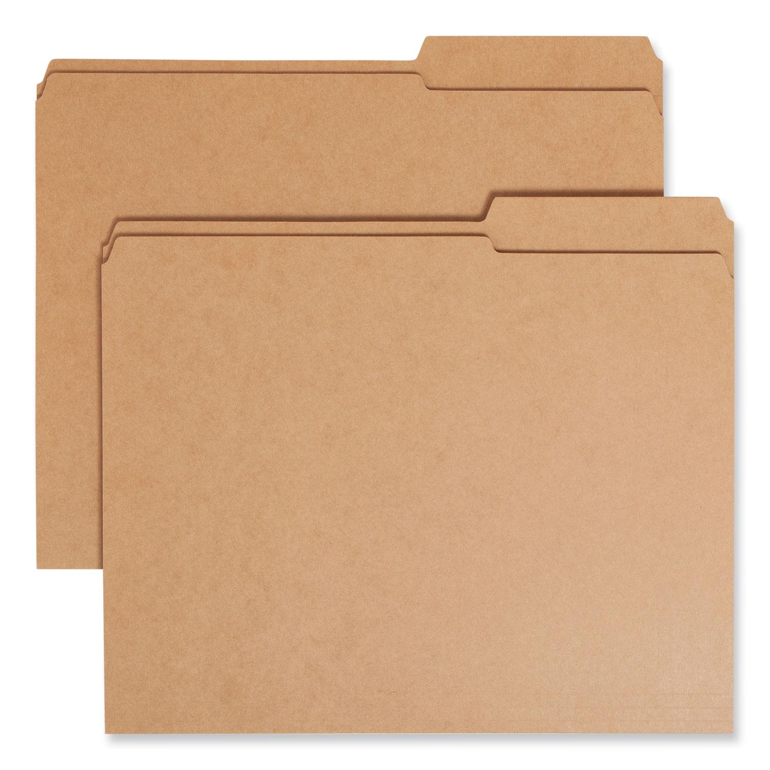 Guide Height Reinforced Heavyweight Kraft File Folders, 2/5-Cut Tabs ...