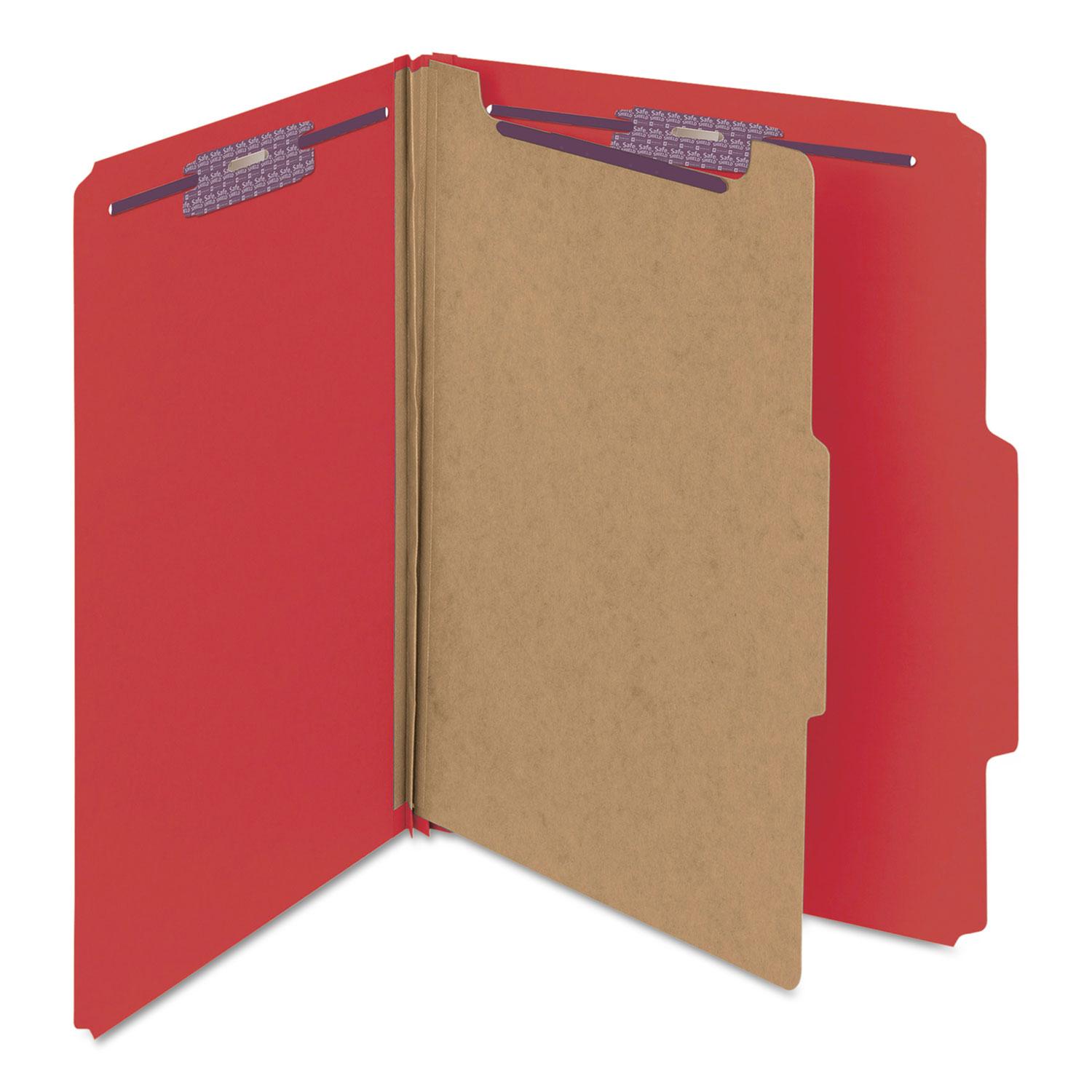 Four-Section Pressboard Top Tab Classification Folders with SafeSHIELD ...