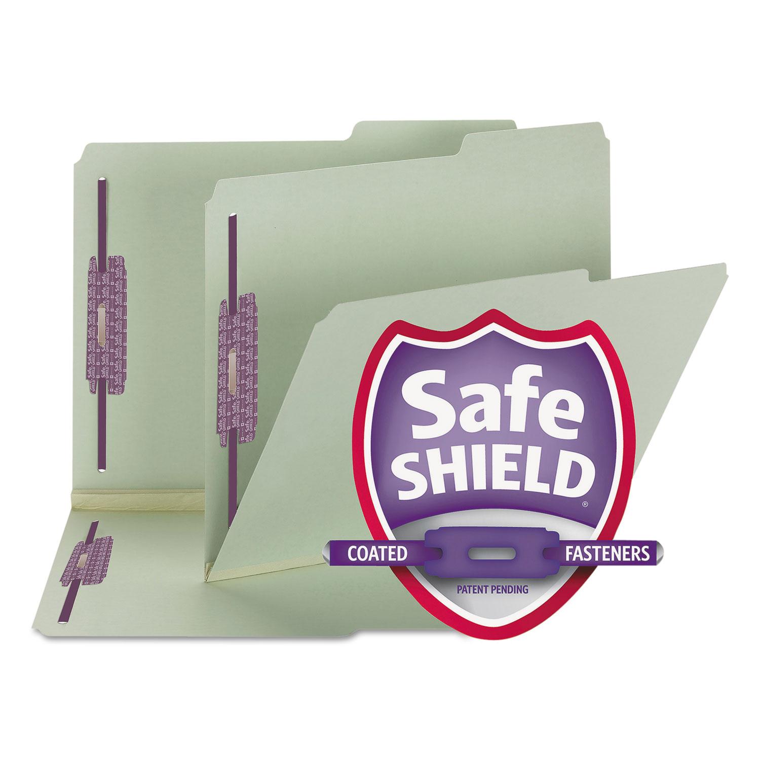 Recycled Pressboard Folders w/Two SafeSHIELD Fasteners, 2/5-Cut Tab ...