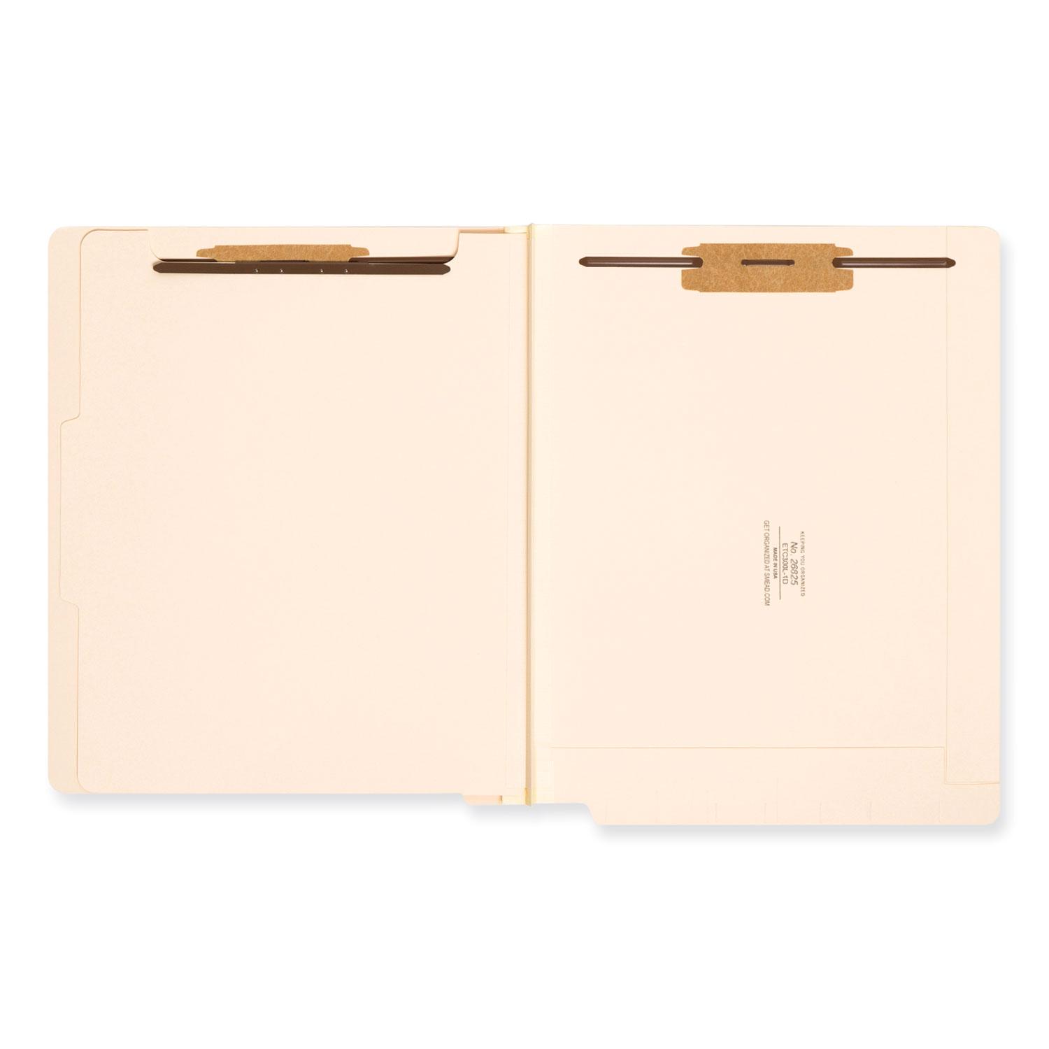 Manila End Tab Classification Folders, 1 Divider, Letter Size, Manila ...