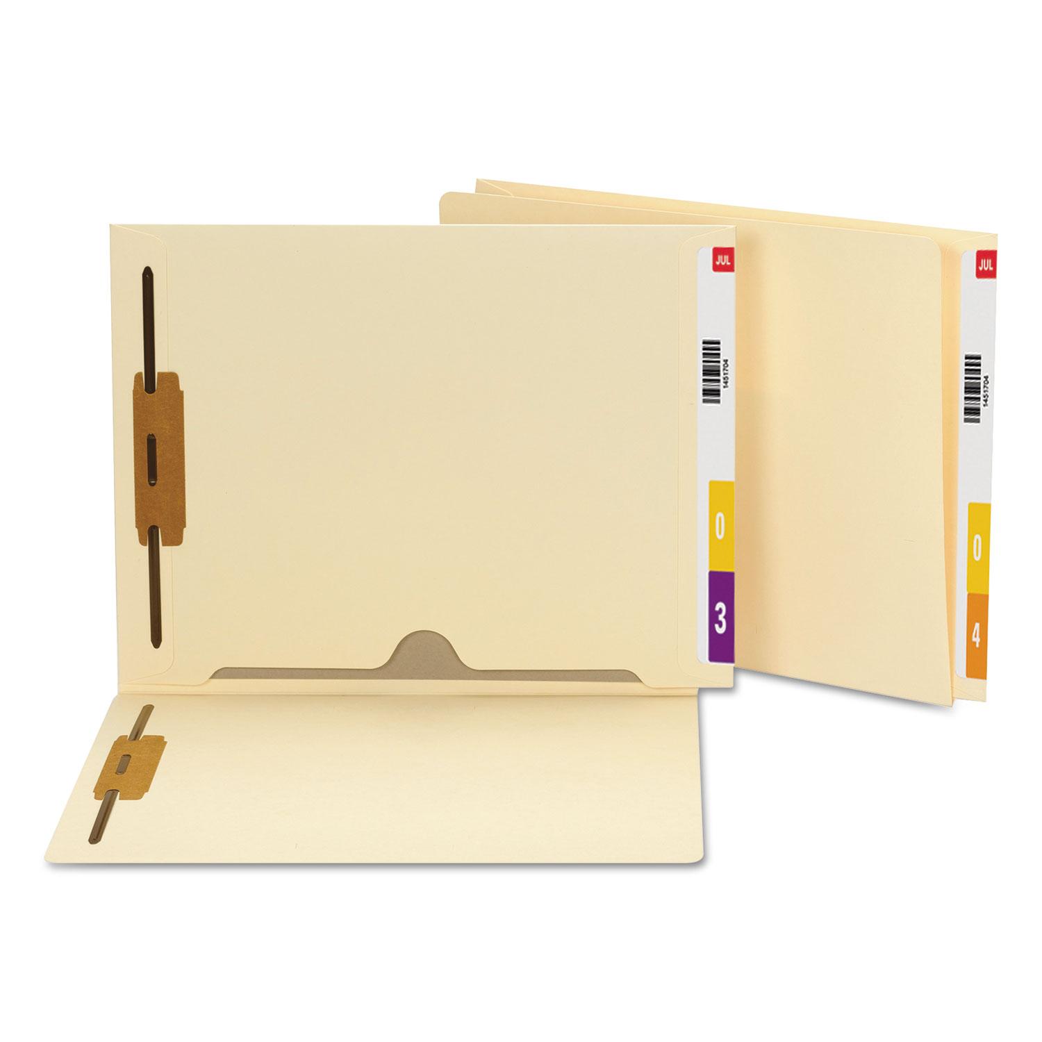 Heavyweight Manila End Tab Pocket Folders with Two Fasteners, Straight Tab, Letter Size, 50/Box ...