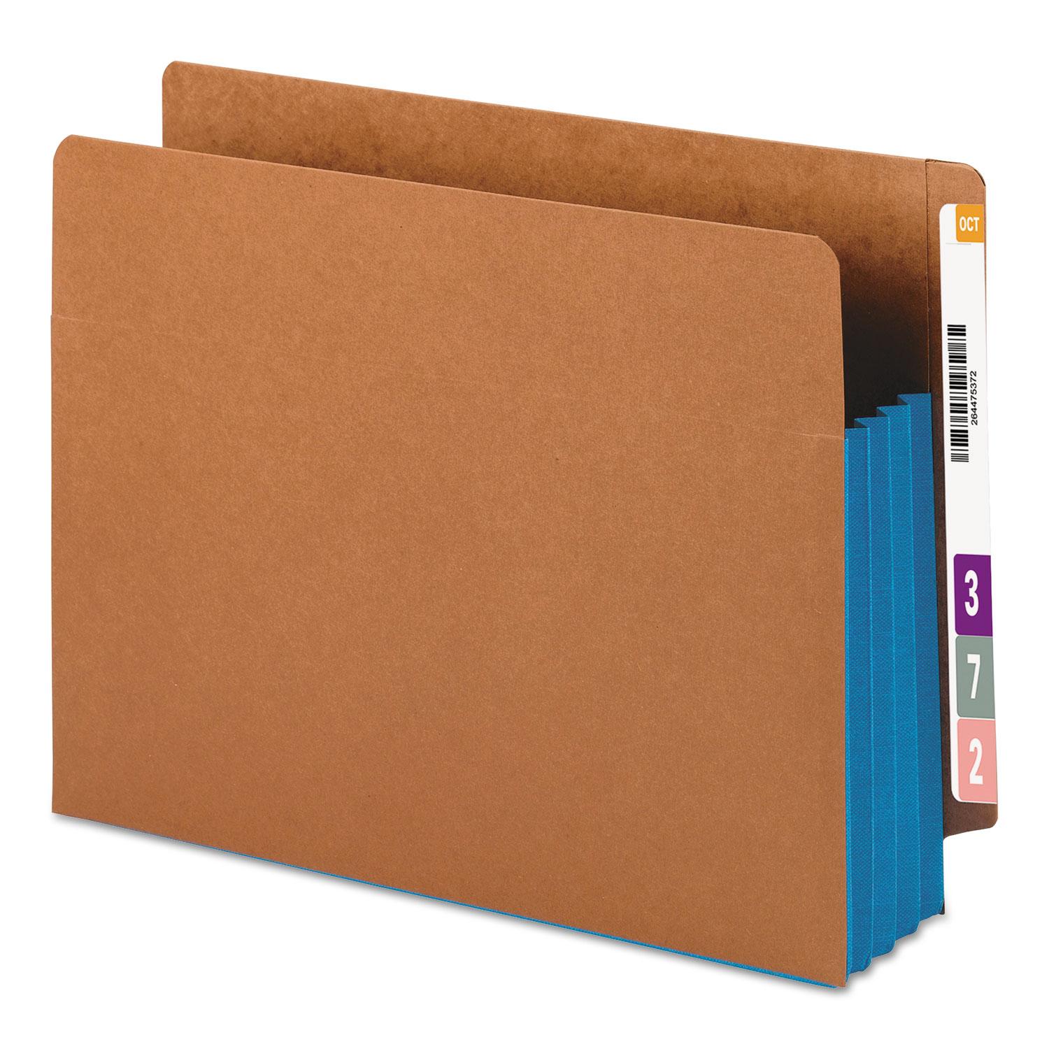 Redrope Drop-Front End Tab File Pockets w/ Fully Lined Colored Gussets ...