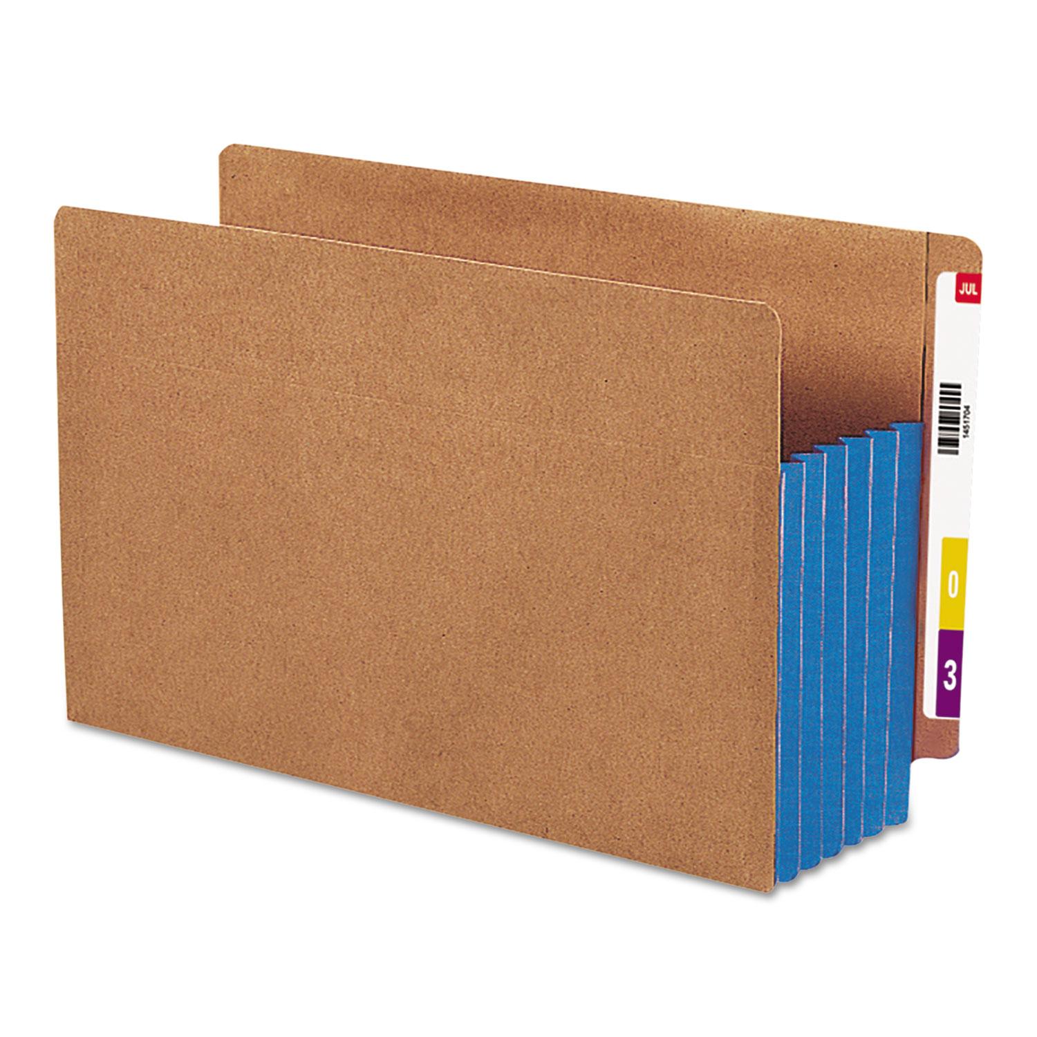 Redrope Drop-Front End Tab File Pockets w/ Fully Lined Colored Gussets ...