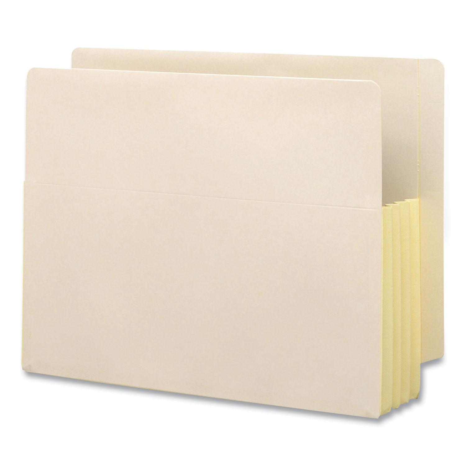 Manila End Tab File Pockets, 3.5" Expansion, Letter Size, Manila, 10 ...