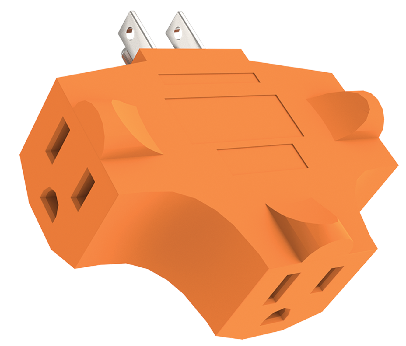 3-Outlet Heavy Duty Triangle Tap Adapter | Plastic Express Inc.