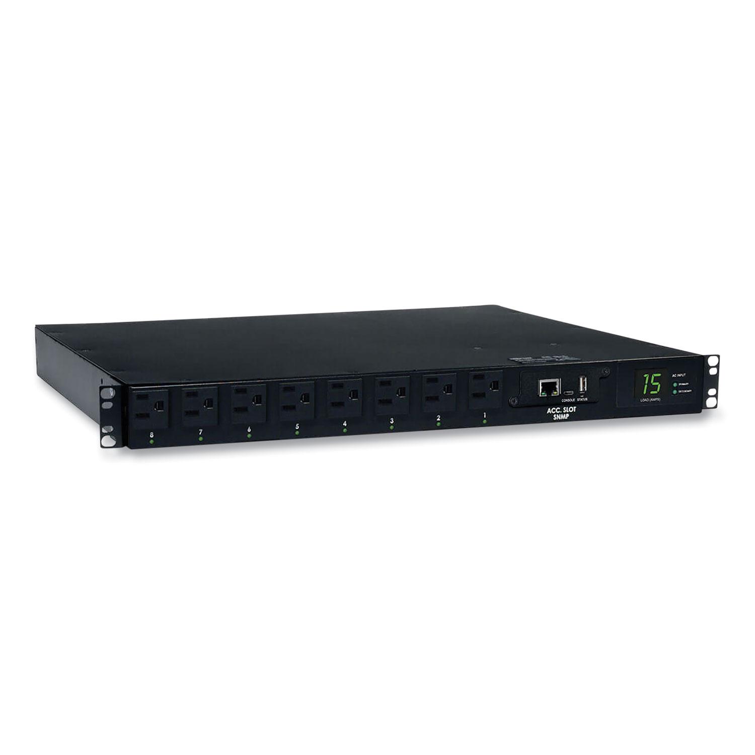 Single-Phase ATS/Switched PDU with LX Platform Interface, 8 Outlets, 12 ...