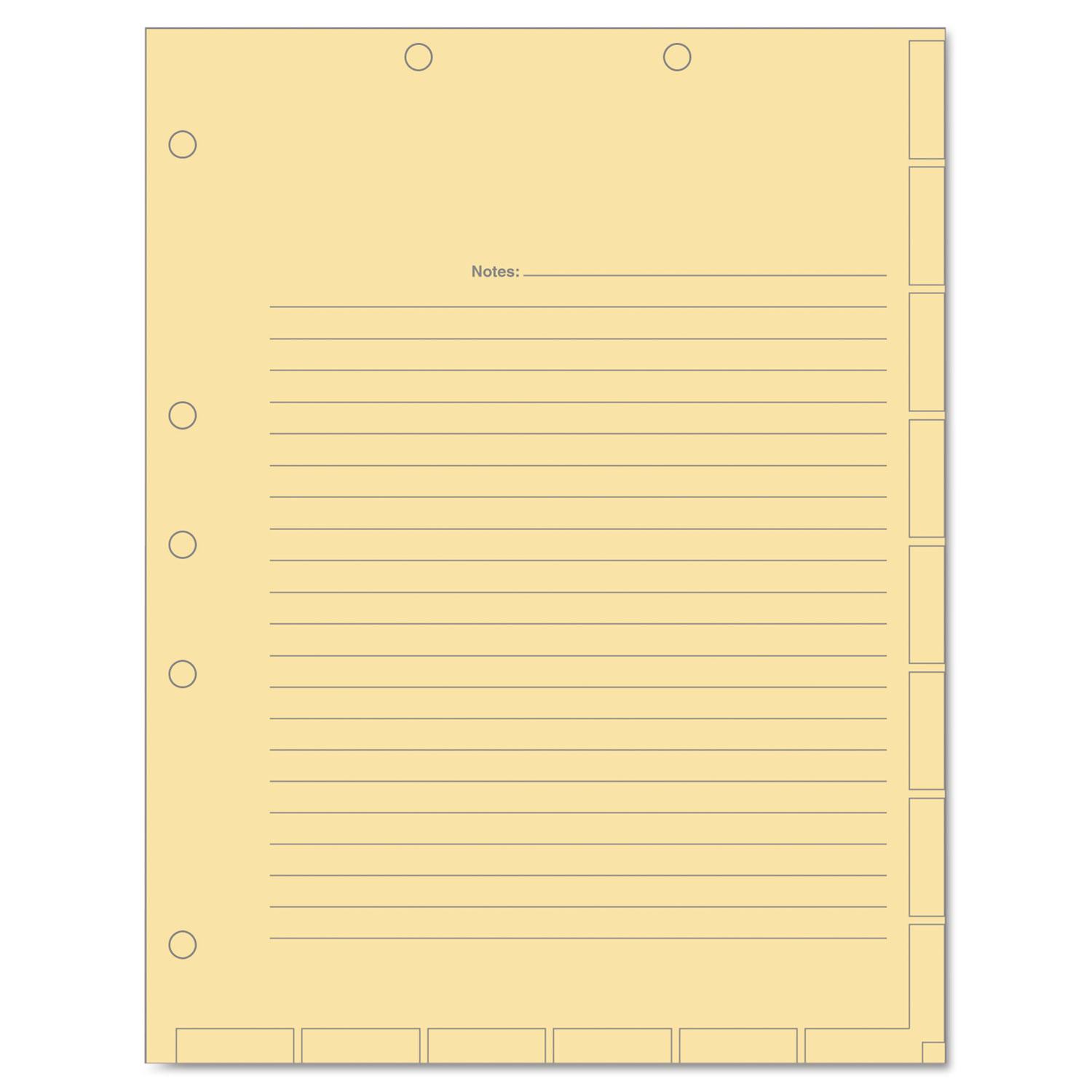 Medical Chart Index Divider Sheets, 11 x 8.5, Manila, 400/Box | Plastic ...