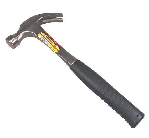 Claw hammer 16oz, one pieceforged steel, with cushion grip | Plastic ...