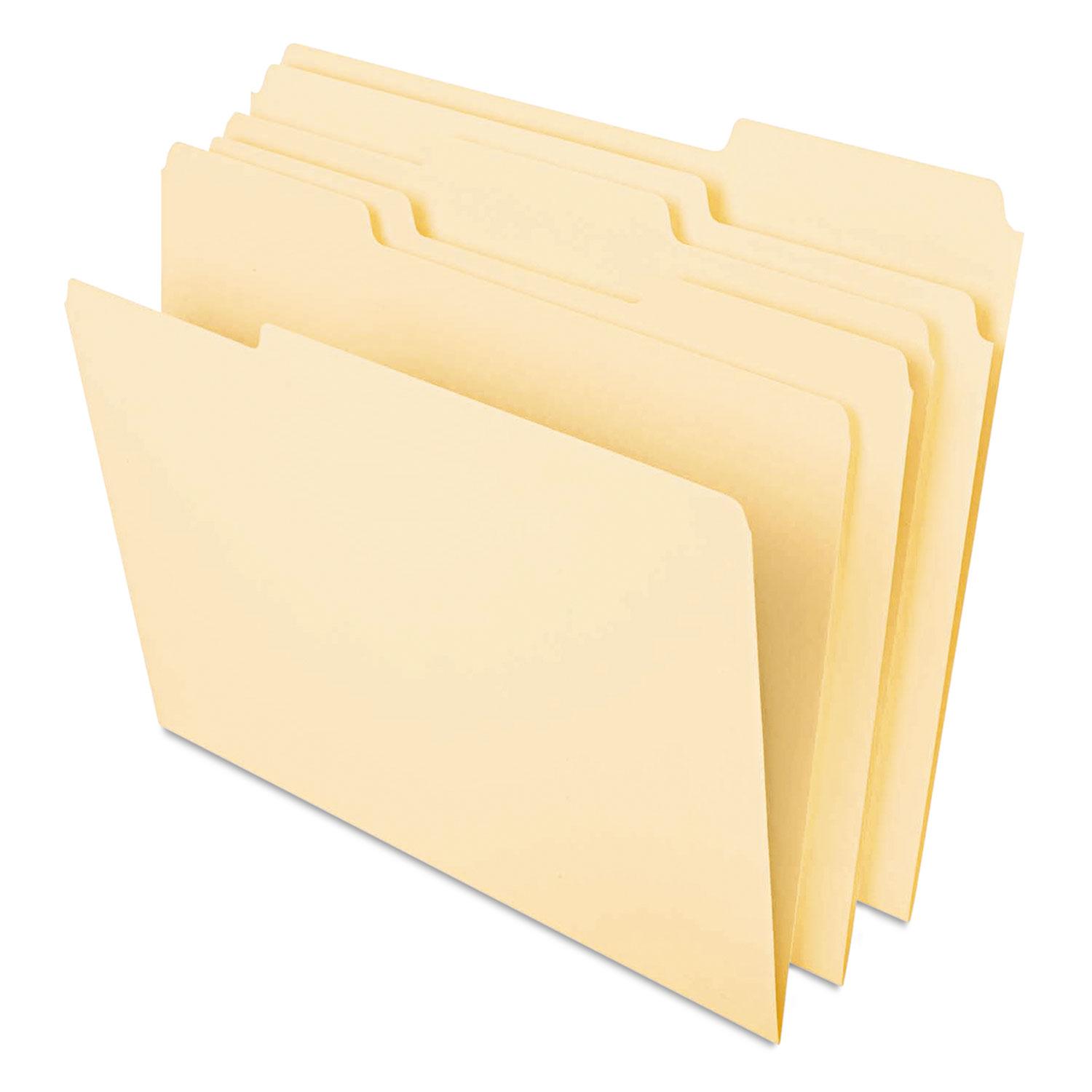 Deluxe Heavyweight File Folders, 1/3-Cut Tabs, Legal Size, Manila, 50 ...