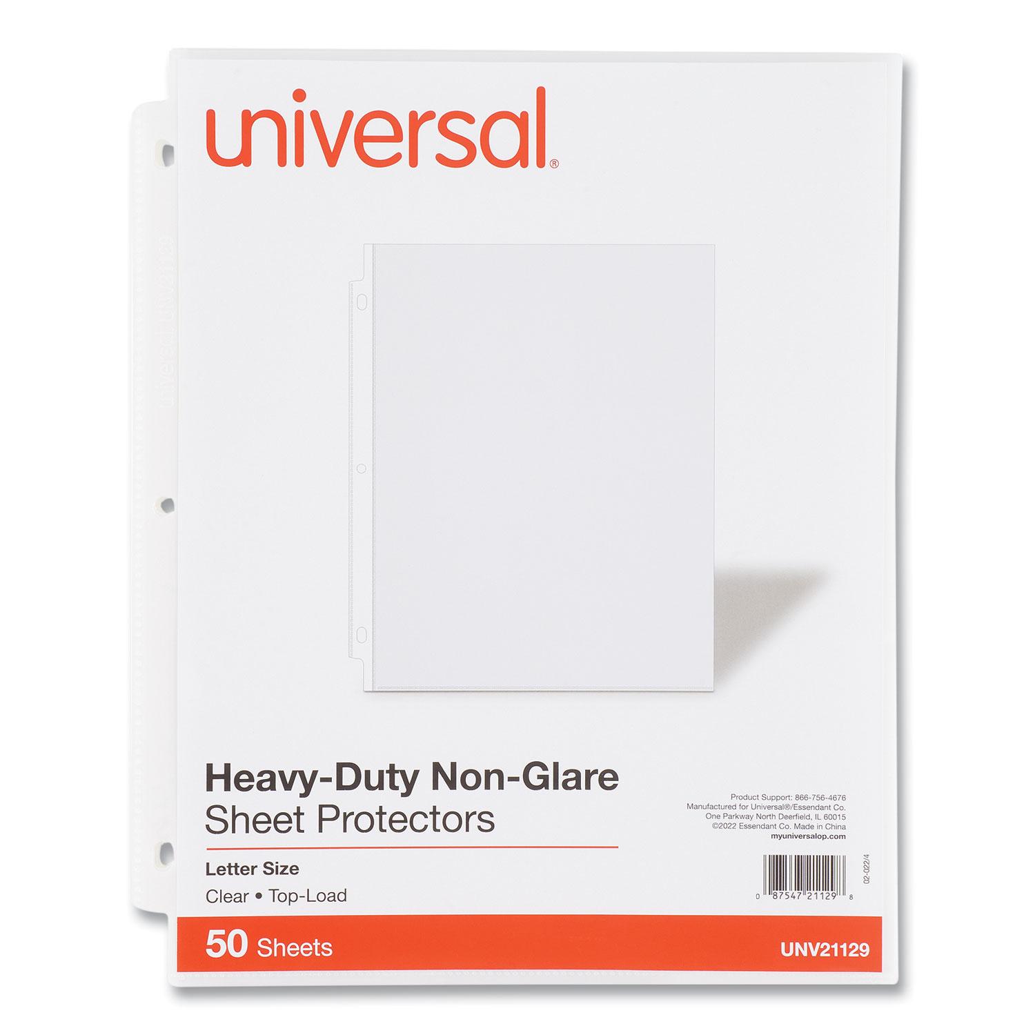 Top-Load Poly Sheet Protectors, Heavy Gauge, Nonglare, Clear 50/Pack ...