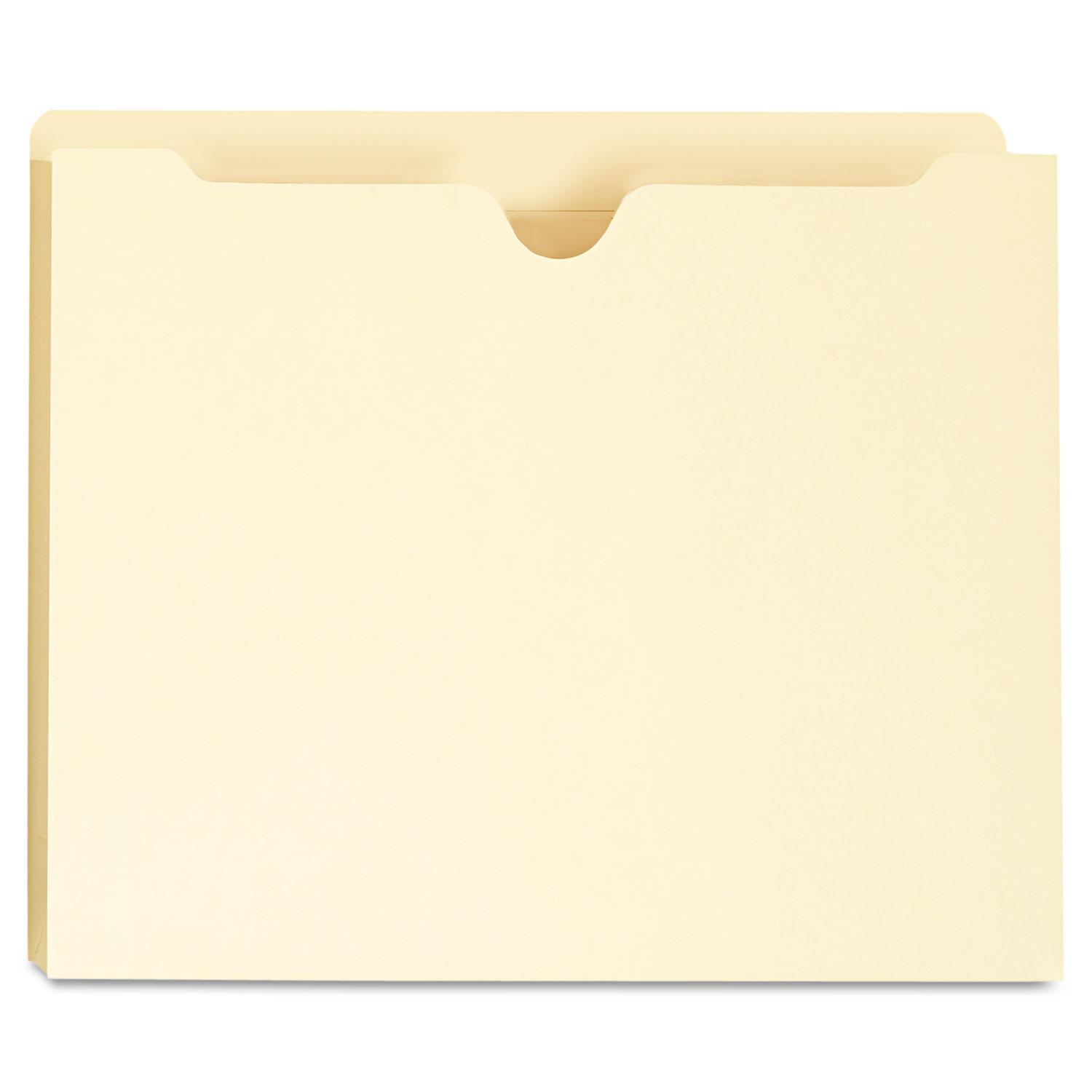 Deluxe Manila File Jackets with Reinforced Tabs, Straight Tab, Letter ...