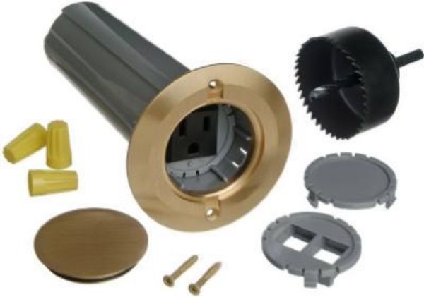 Carlon E971FBDI-2 Floor Box, 7.02 in D, 1-Gang, Non-Metallic Box ...