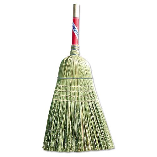 Heavy-Duty Contractor Brooms, 19 in Trim L, Broom Corn; Palmyra Stalk ...