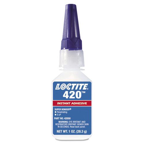 420 Super Bonder Instant Adhesive, Wicking Type, 1 oz, Bottle, Clear ...