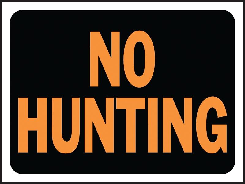HY-KO Hy-Glo 3021 Identification Sign, No Hunting, Fluorescent Orange ...