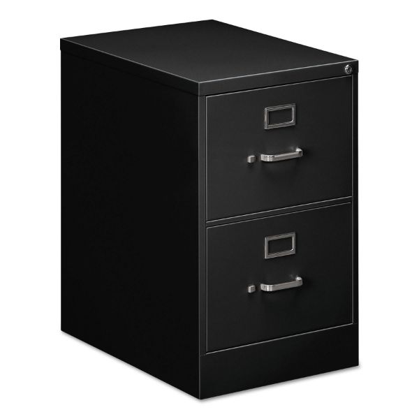Two-Drawer Economy Vertical File, 2 Legal-Size File Drawers, Black, 18 ...