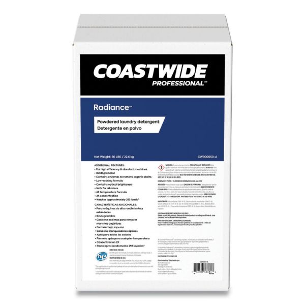 Radiance Powdered Laundry Detergent, Citrus Violet Scent, 50 lb Box ...