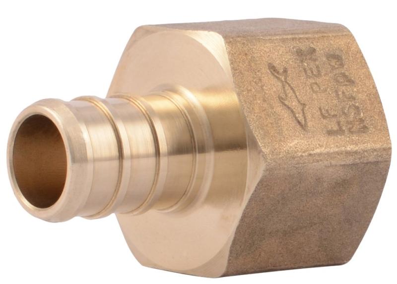 SharkBite UC072LFA Hose to Pipe Adapter, 1/2 in, PEX Barb x FNPT, DZR ...