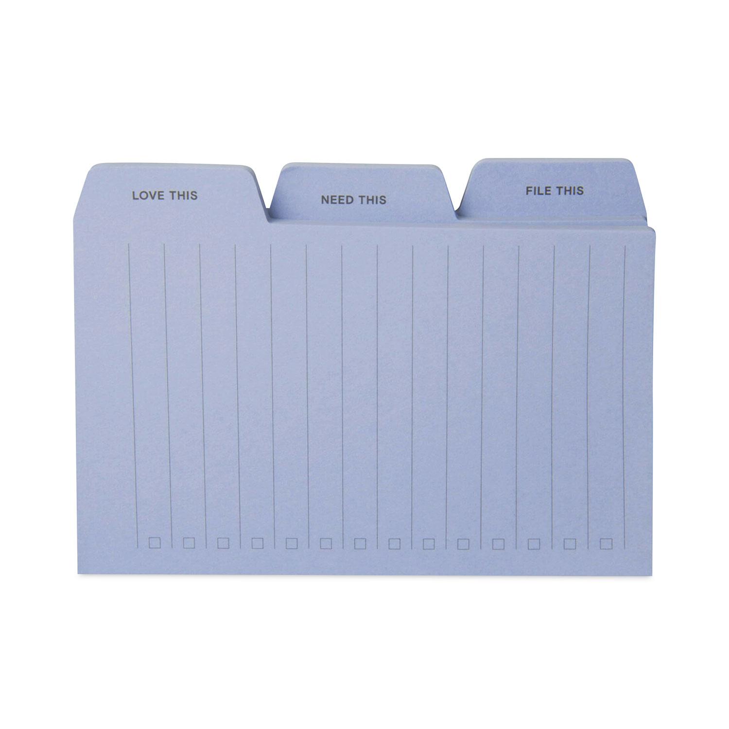 Planner Tabs Adhesive Notes, 3-Tab Sets, Checklist Format, 3" x 4 ...